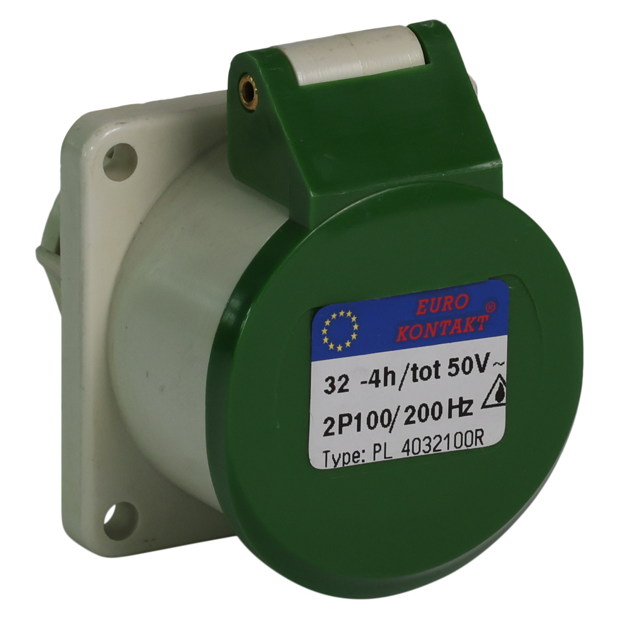 Eurokontakt® Flush-mounted socket 2p. 32A 50V R IP44 - Bos Elektro ...